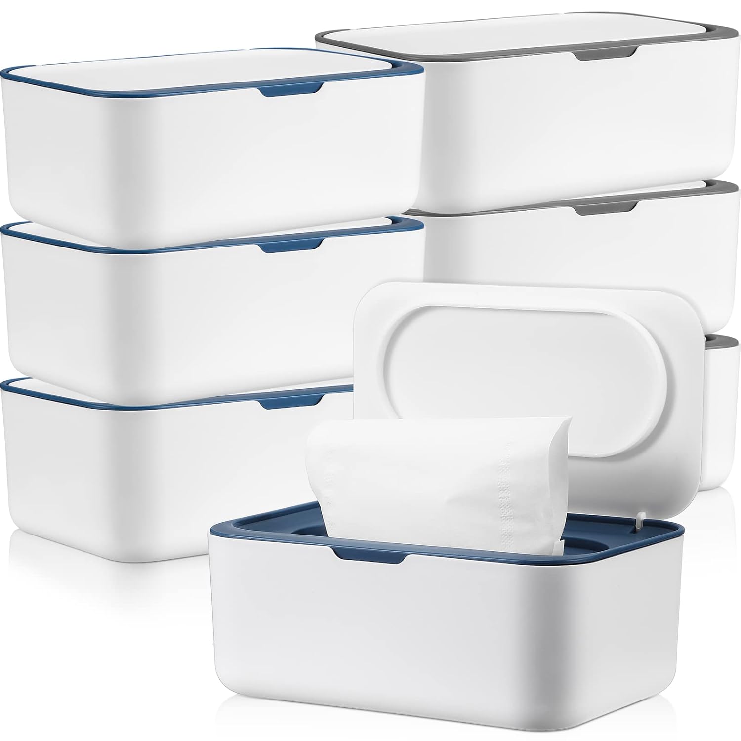 Amazon.com : 6 Pack Baby Wipes Dispenser Wipe Holder with Lids ...