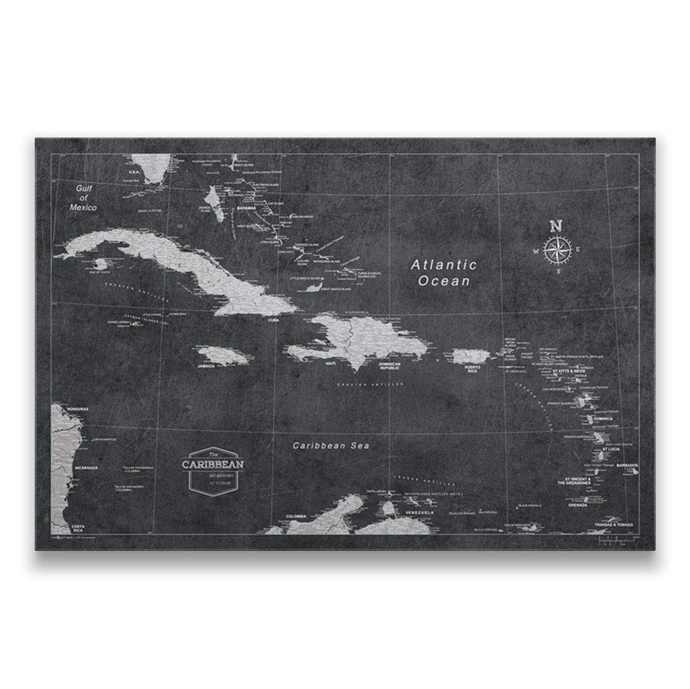 Caribbean Map Black And White