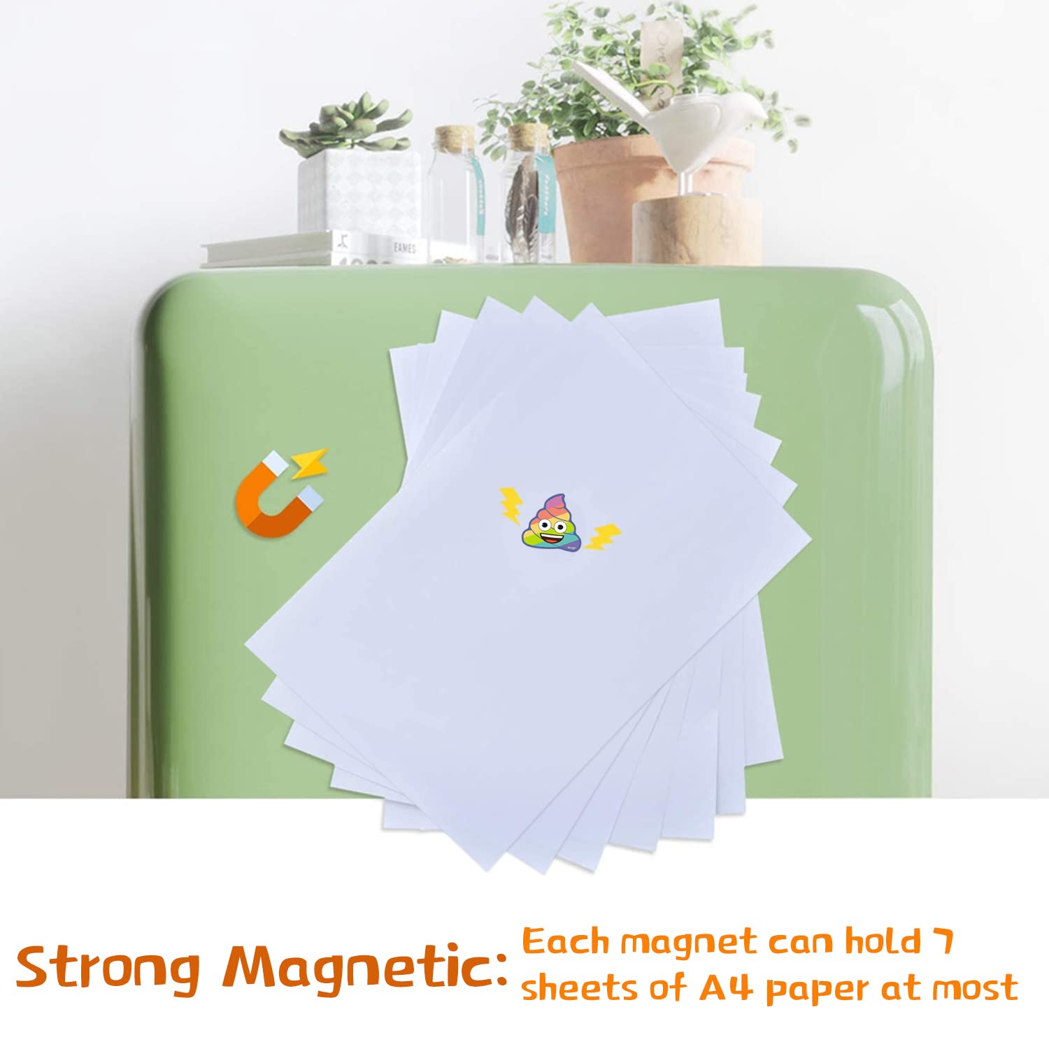 Snapklik.com : MORCART 8 Pcs Cute Poo Emoji Fridge Magnets - Funny ...