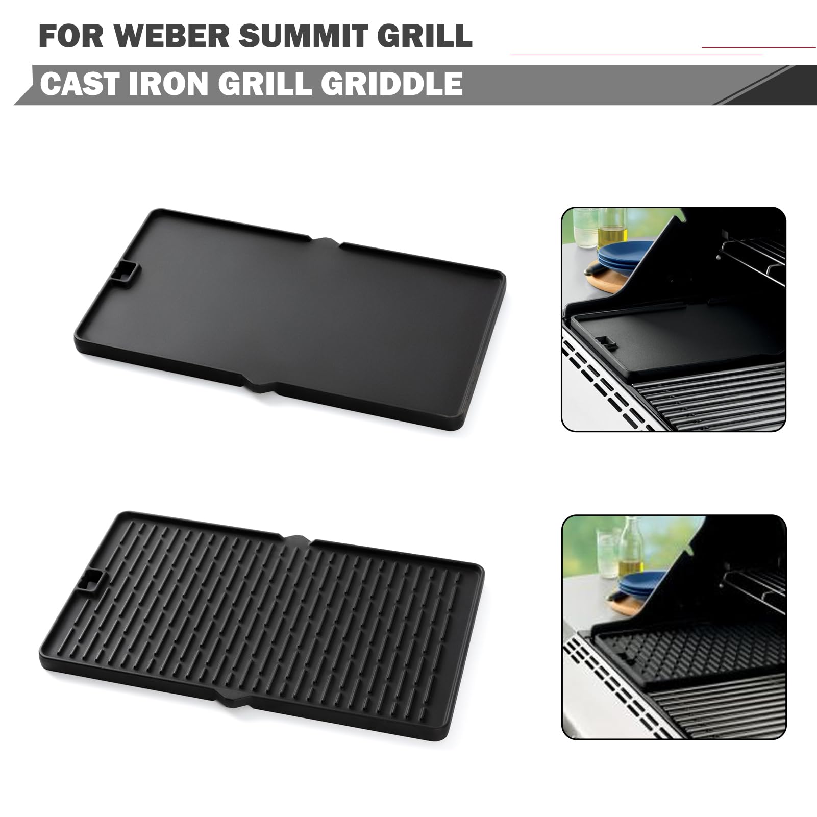 7404 Griddle Parts for Weber Summit Griddle 400 600 Series Grill ...
