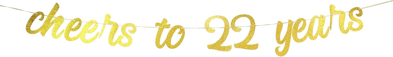 Amazon.com: Starsgarden Cheers To 22 Years Banner Twenty-two&Fabulous ...