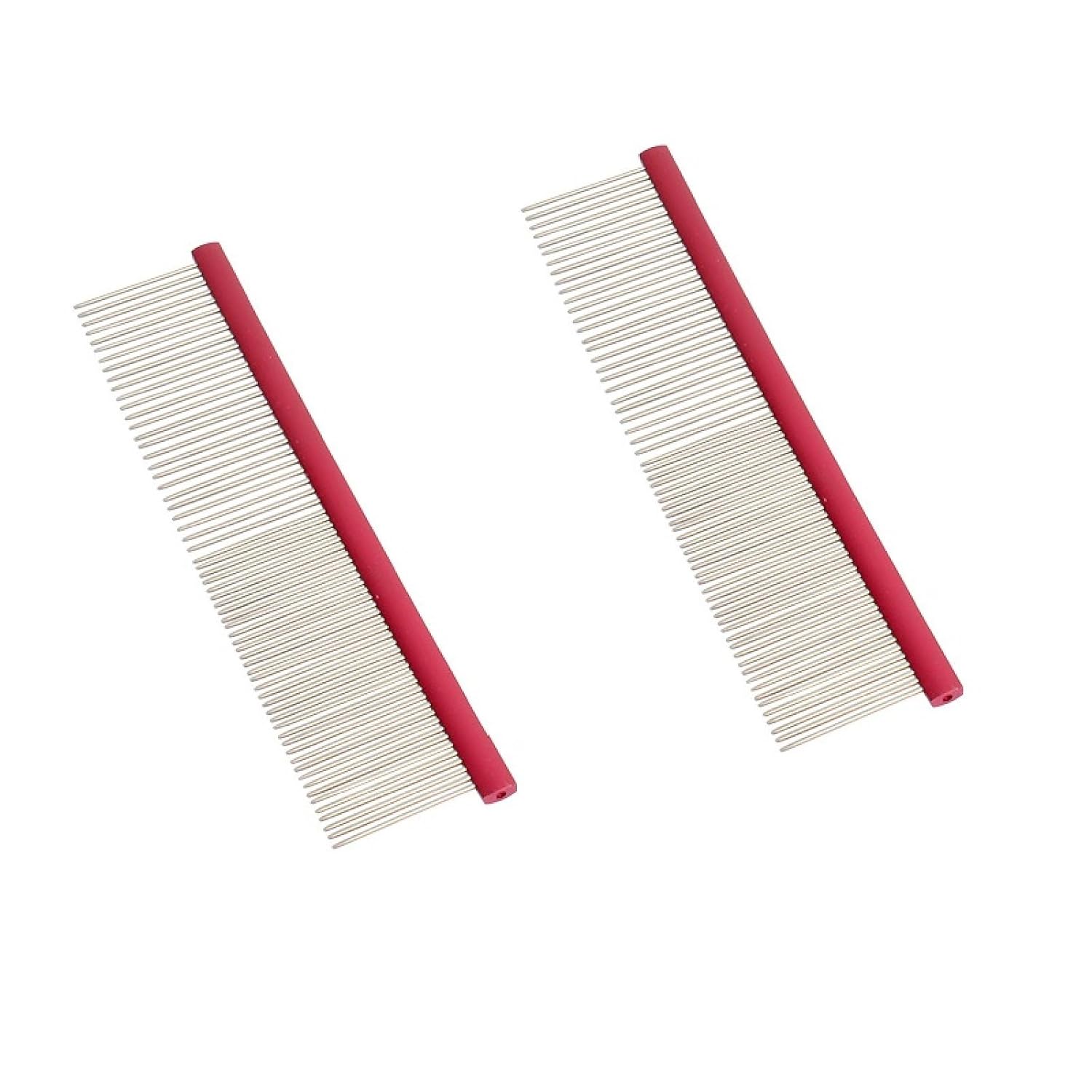 Amazon.com: Dog Grooming Comb 2Pcs Light Aluminum Pet Comb Stainless ...