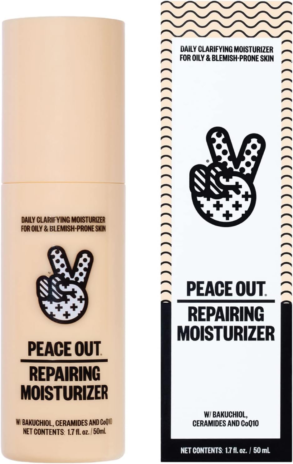 Amazon.com: PEACE OUT Skincare Repairing Moisturizer, 1 fl oz : Beauty ...