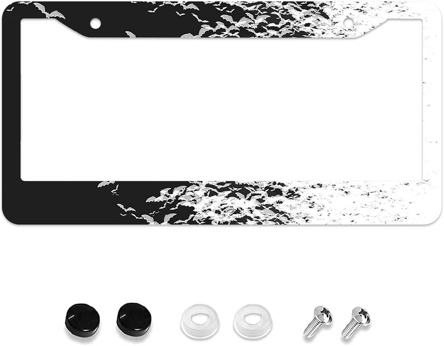 Amazon.com: HUIXIA Bat License Plate Frame Black Funny Horror License ...