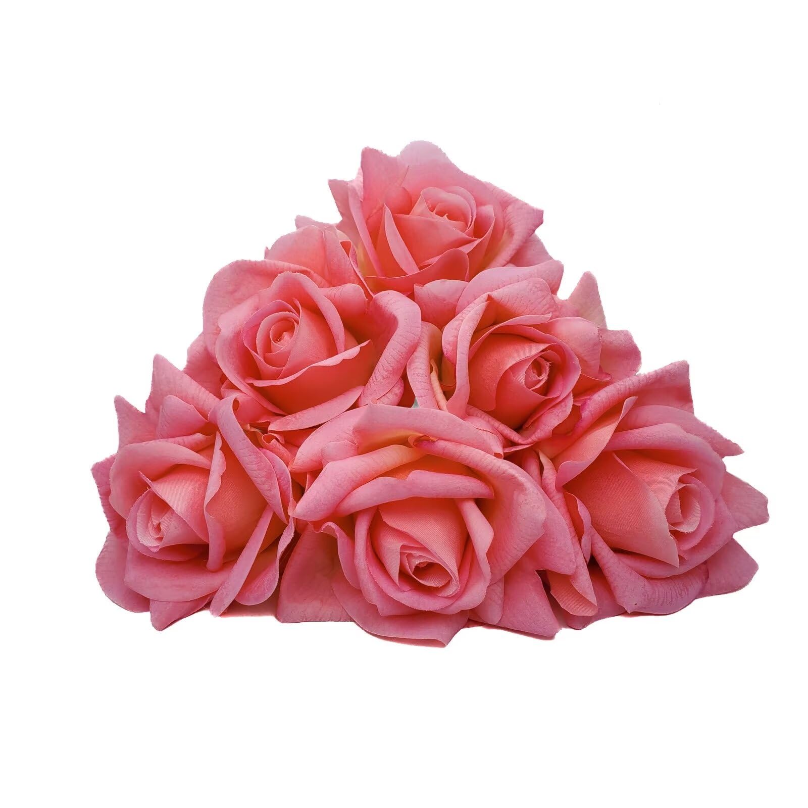 Amazon.com: Artificial simulation roses, wet feel fake flowers. Fake ...