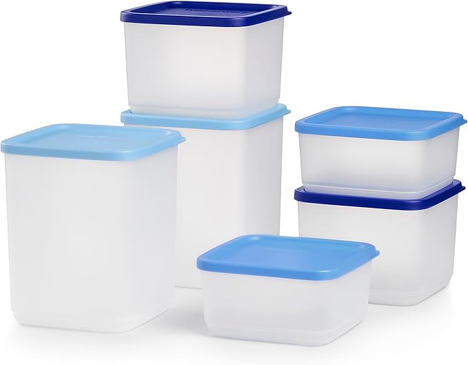 Amazon.com: Tupperware Stacking Square Storage Set, Dishwasher Safe and ...