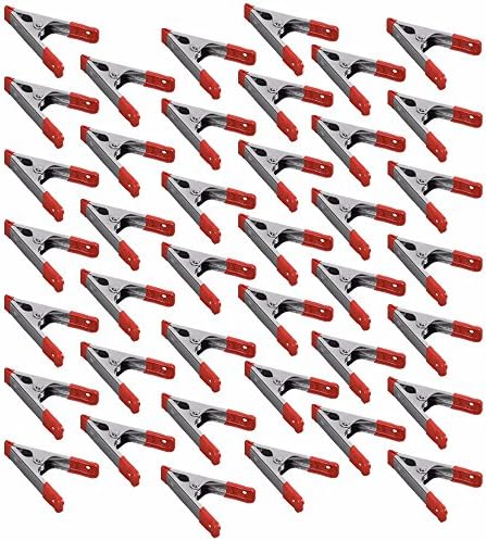 Wideskall® 2" inch Mini Metal Spring Clamps w/Red Rubber Tips Clips ...
