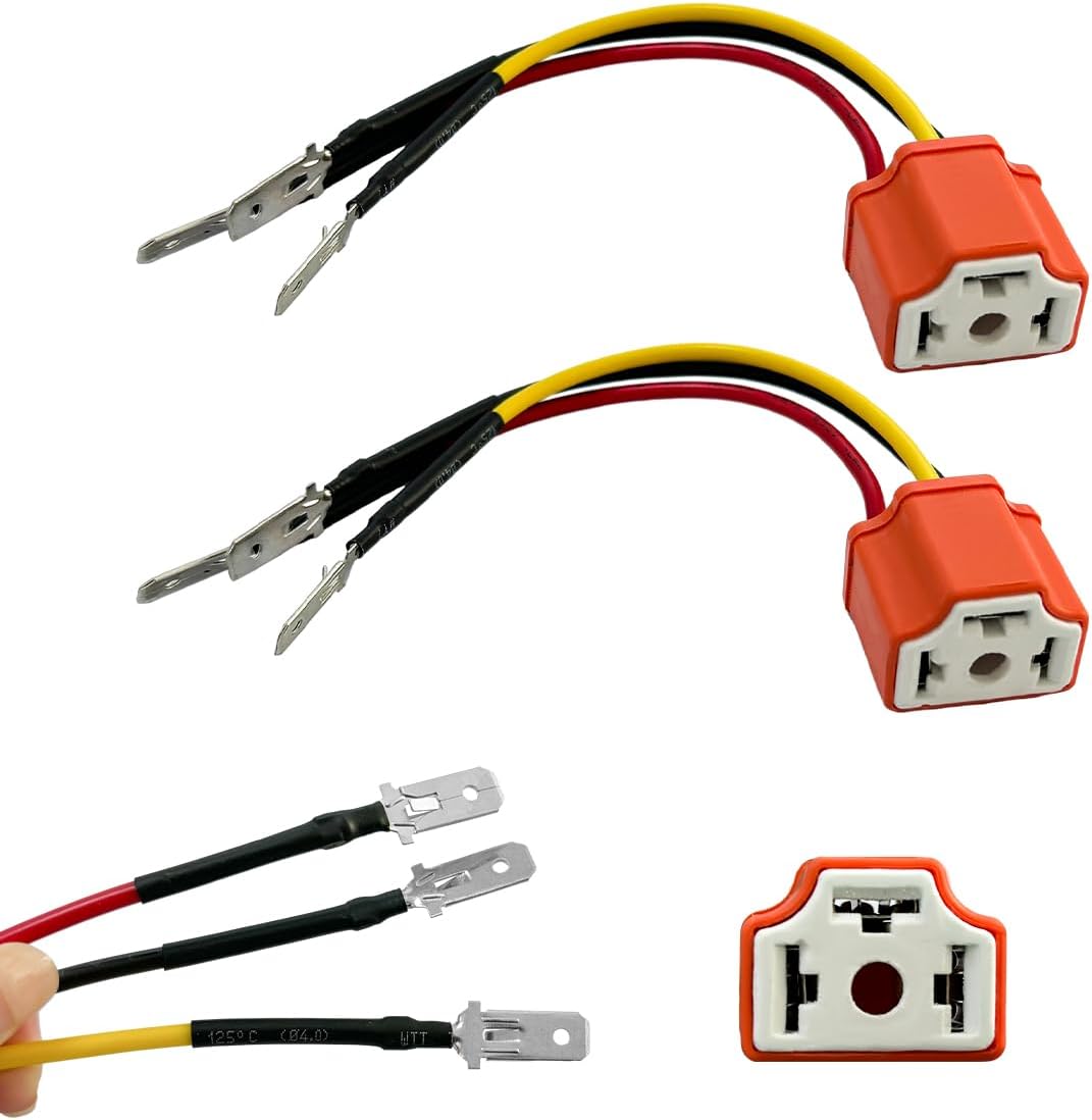 Amazon.com: LivTee Ceramic H4 9003 HB2 Headlight Connector with 3 ...