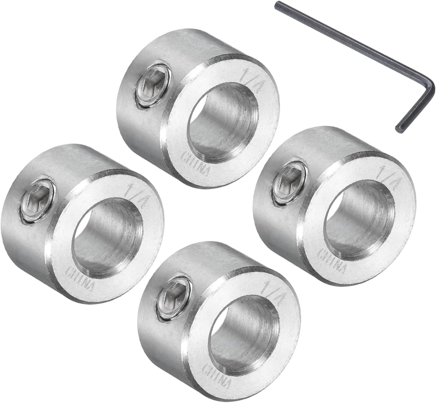 Amazon.com: uxcell 4 Pcs Set Screw Shaft Collar 1/4"Bore, 304 Stainless ...