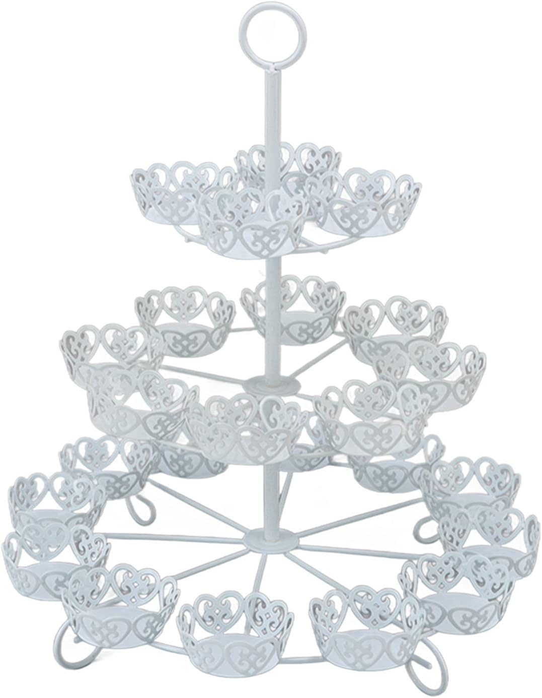 3 Tier Cupcake Stand Holder, Cupcake Stand for 24 Cupcakes,Iron Cup ...