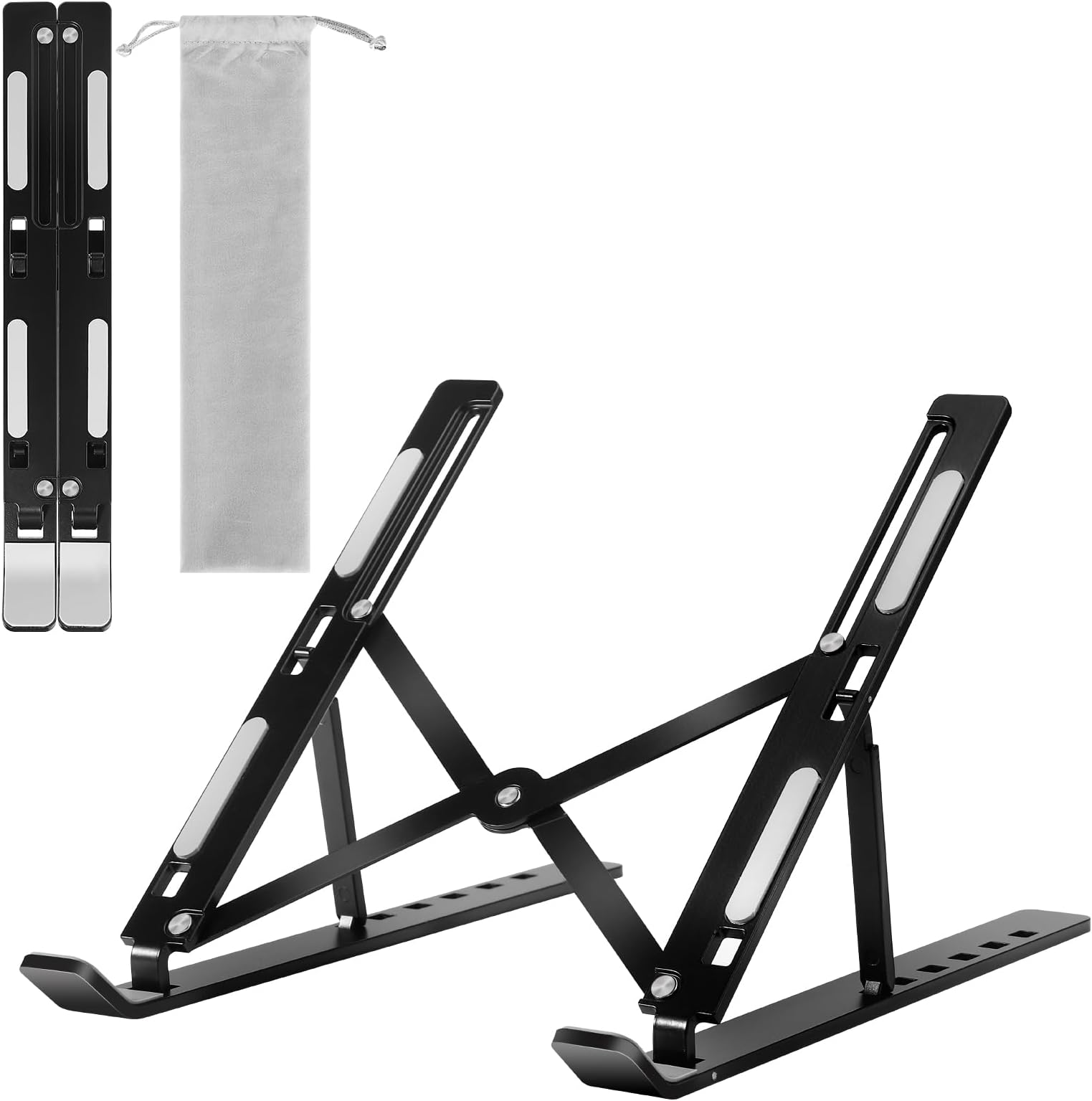 UNIFUN Portable Computer Stand,6 Levels Height Adjustable Laptop Holder ...