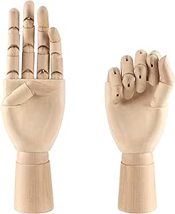 Amazon.com: JOIKIT 2 Pack 8 Inches Wood Art Mannequin Hand, Left and ...