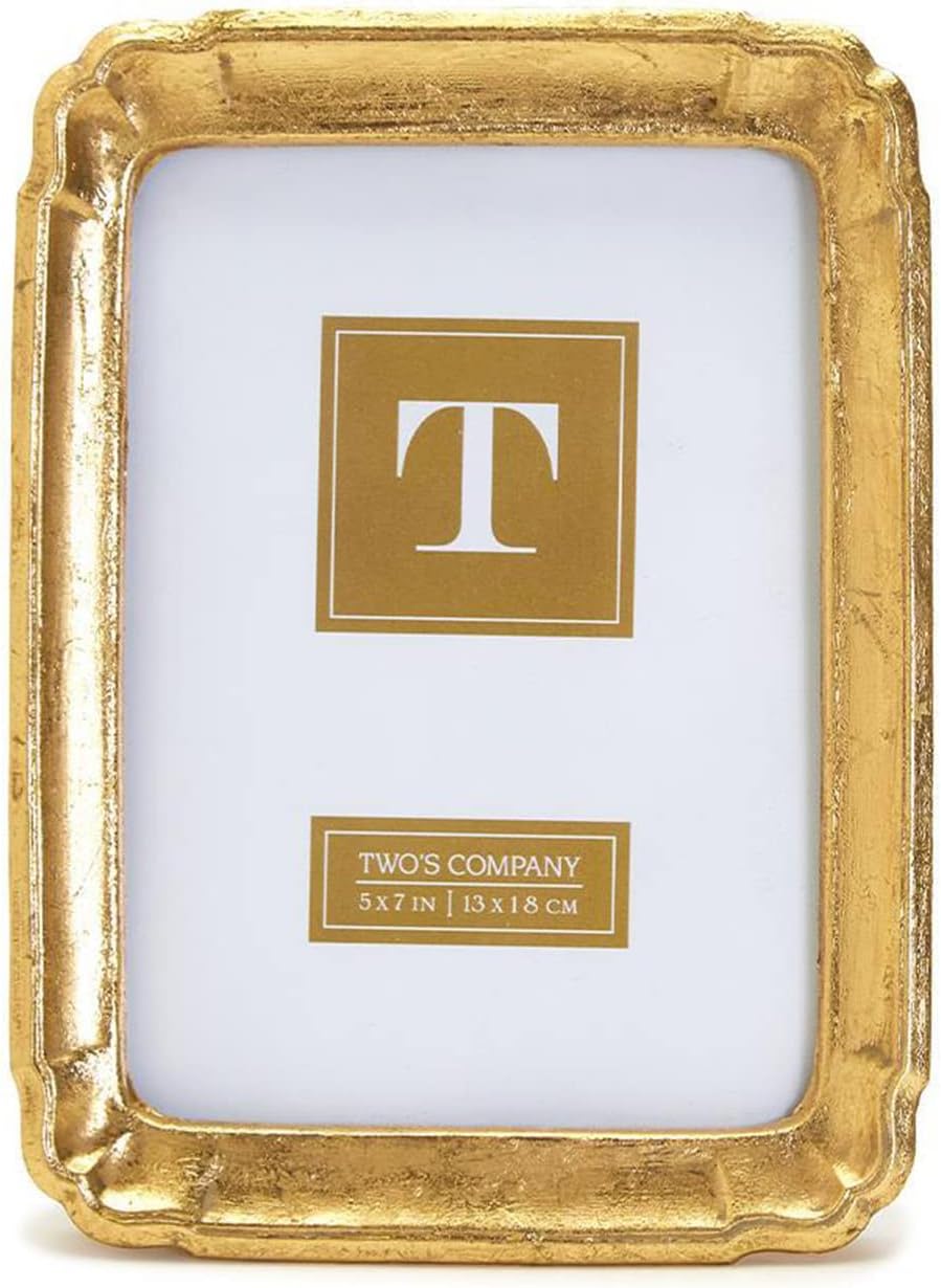 Amazon.com - Two's Company 5" X7" Bonheur Gold-Leaf Photo Frames