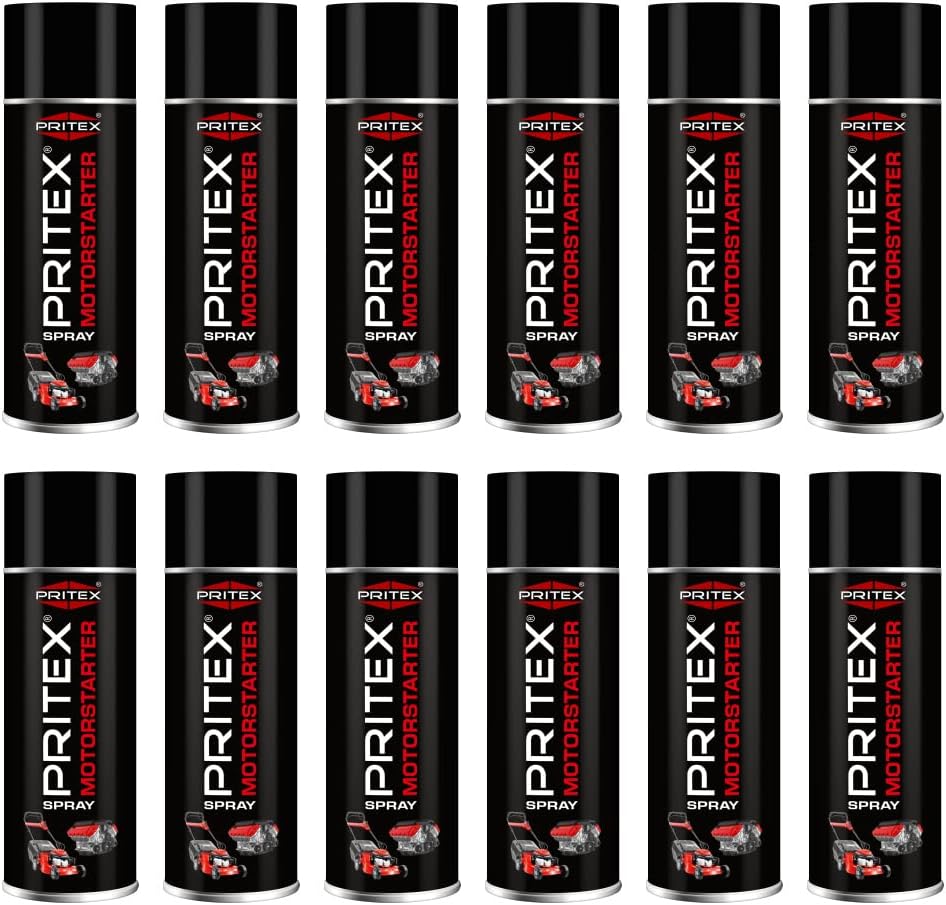 PRITEX – Motorstarter Spray 12x 400 ml – Starthilfespray für Benzin ...