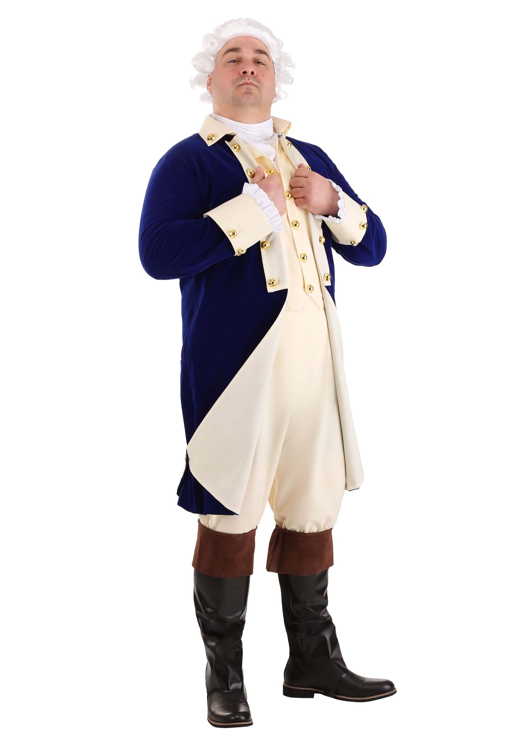 Amazon.com: Adult Alexander Hamilton Costume Mens, Founding Father ...