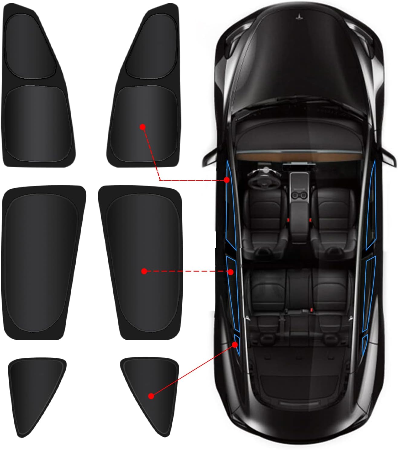 Amazon.com: Kasato 2020-2023 Tesla Model 3 Rear & Side Window ...