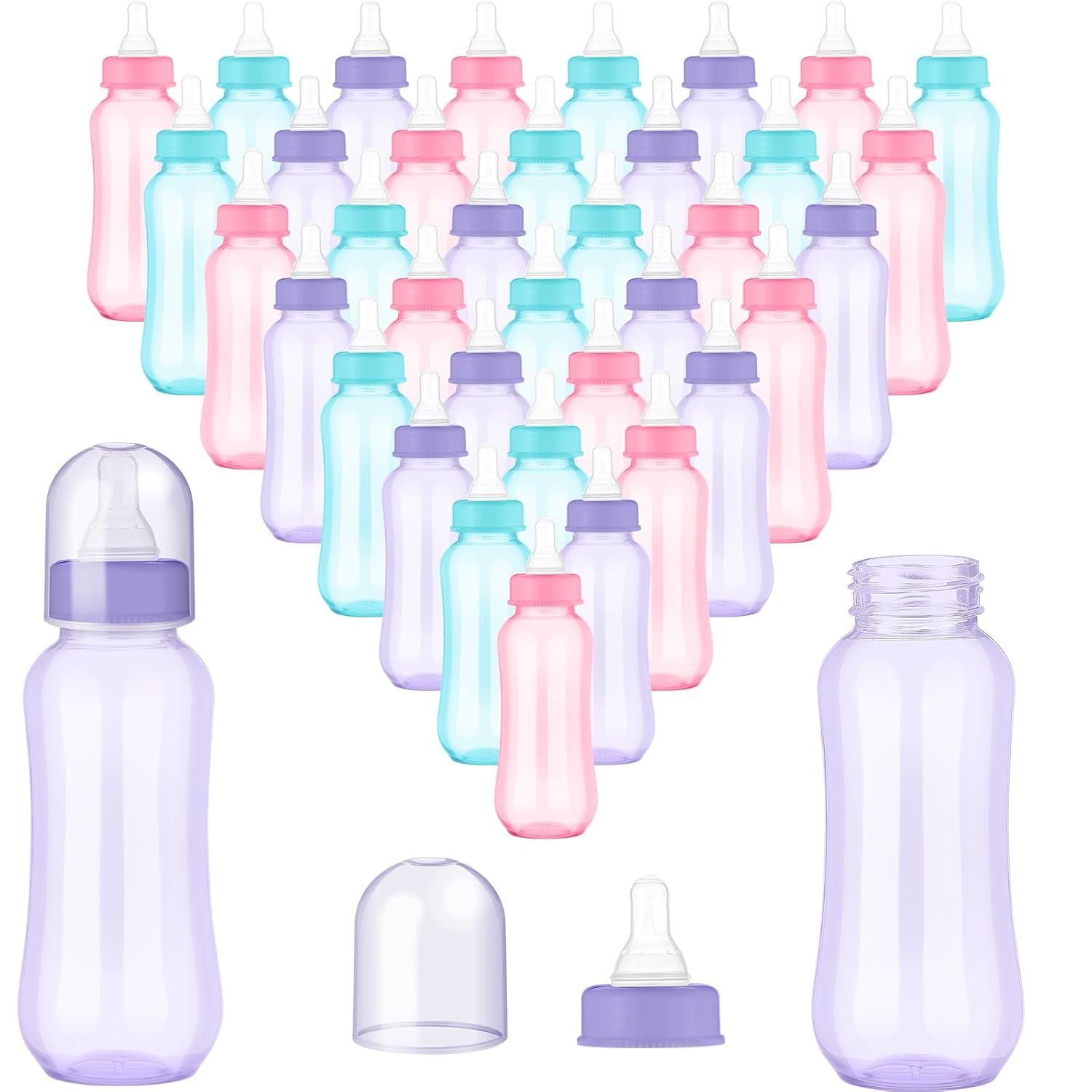 Amazon.com: Norme Baby Shower Bottles 9.5 oz Plastic Baby Bottles Chug ...