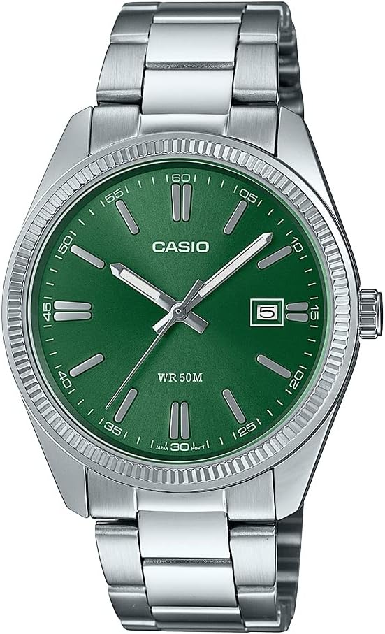 Casio Men's Quartz Date Indicator 38mm Watch MTP-1302D-3AV, Silver ...