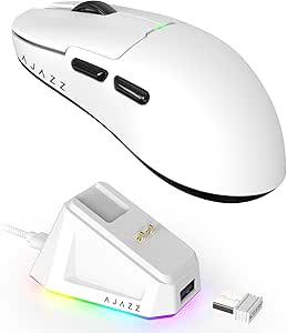AJ159P SUPERLIGHT Wireless Gaming Mouse with RGB Magnetic Charging Dock ...