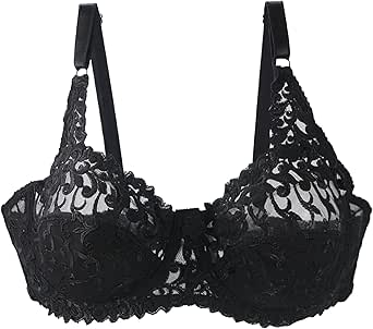 Sexy Lace Womens Push Up Bras V Neck Wide Straps Bralettes with Support ...