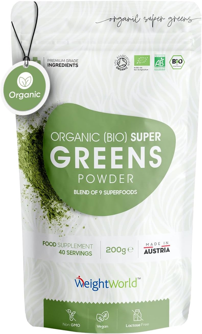 Organic Super Greens Powder 200g (40 Servings) – Vitamins & Mineral ...