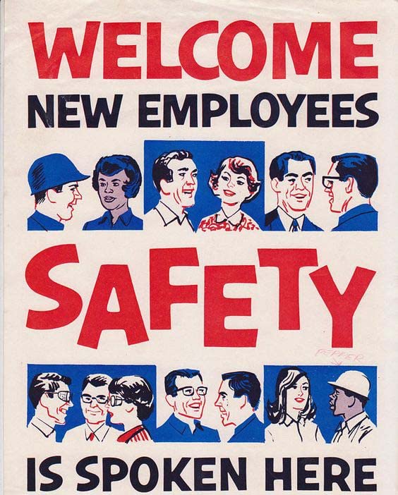 Welcome New Employees Safety is Spoken here Sign Board, Waterproof ...