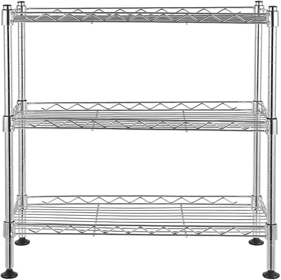 Amazon.com: Guangshuohui 3-Tier Adjustable Wire Shelf, 3-Tier Metal ...