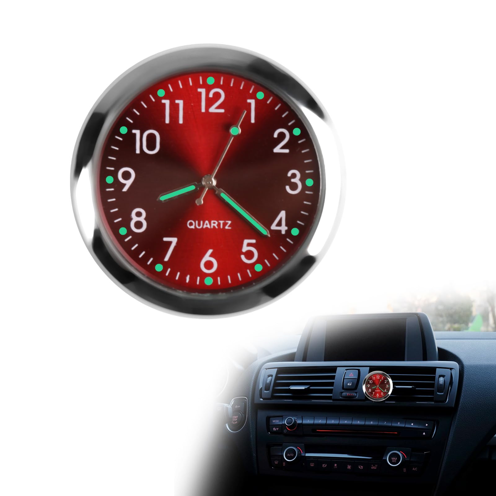 Stick On Clocks For Cars Luminous Car Clock Dashboard Universal Stick