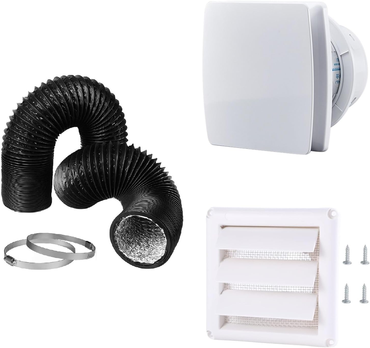 Amazon.com: 6" Indoor Fan Vent kit, Indoor Ventilation Fan and Dryer ...