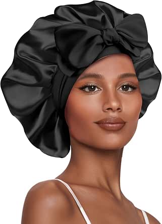 SeSe Code Sleeping Bonnet Outside Silk Stain Adjustable Straps Hair ...