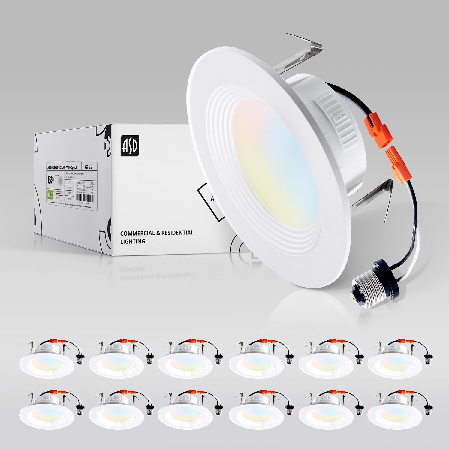 ASD Retrofit LED Recessed Lighting 4 Inch | 9W 700 Lm Wet Rated ...