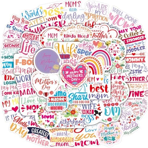 Amazon.com: 50PCS Mothers Day Gifts Stickers Mothers Day Decorations ...