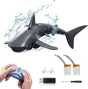 Masroo 2.4G Remote Control Shark Toy 1:18 Scale High Simulation Shark ...