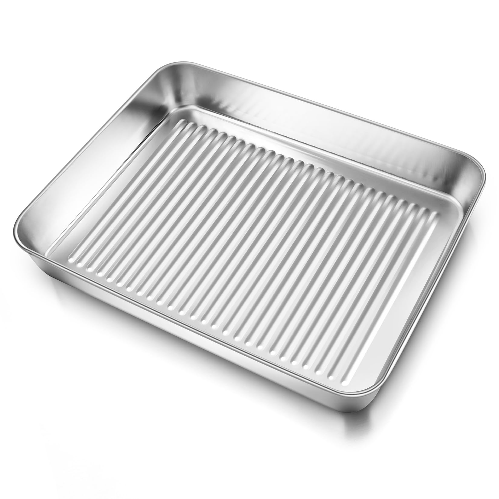 Amazon.com: Small Toaster Oven Pan Tray, P&P CHEF 10.5 Inch Rectangular ...