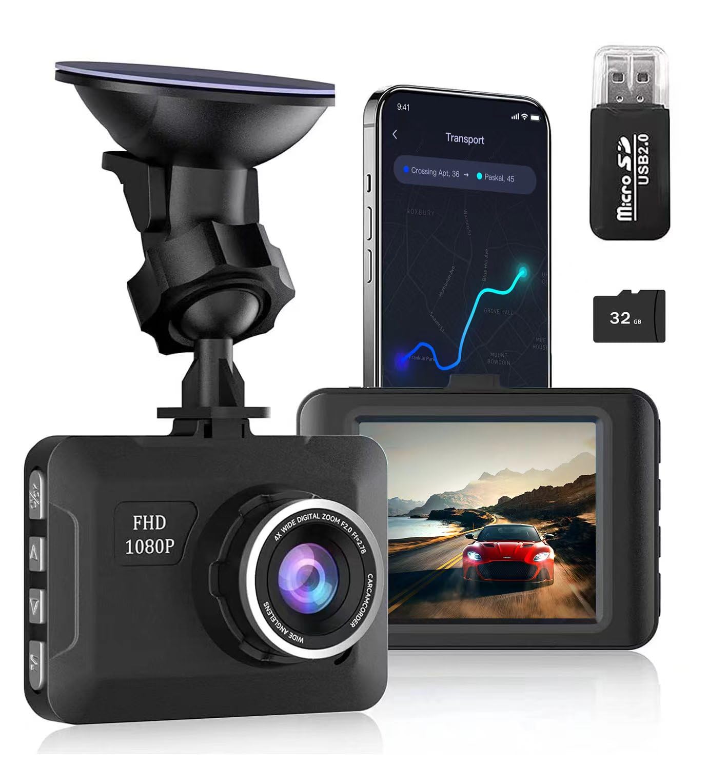 Amazon.com: 2024 New Dash Camera for Car, 1080P Full HD Dash Cam, 170 ...