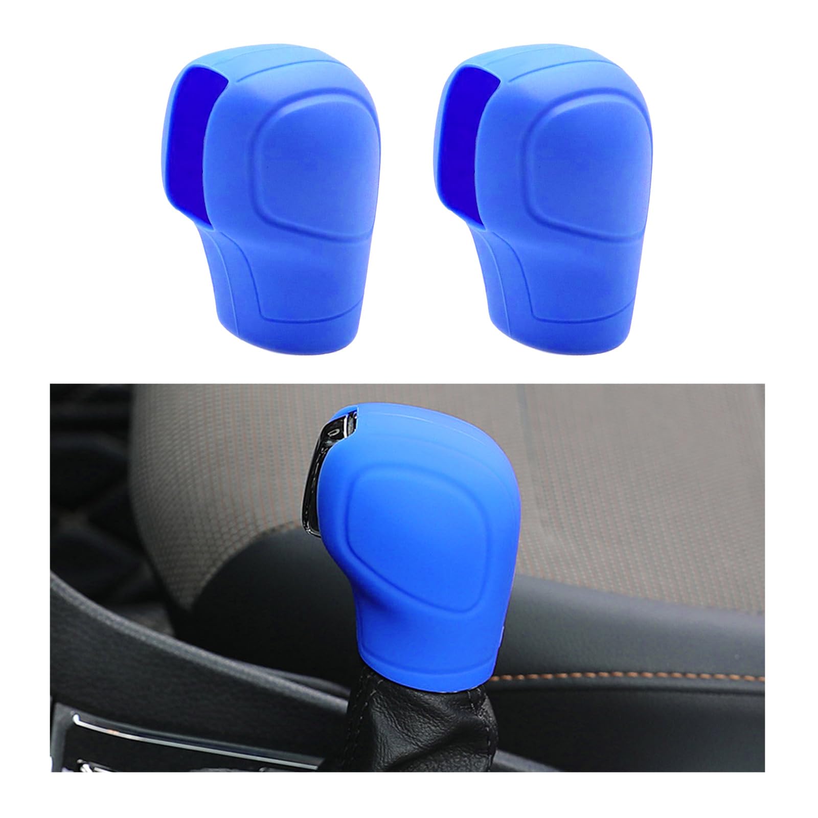 Amazon.com: Ziciner 2PCS Car Gear Shift Knob Cover, Elastic Silicone ...