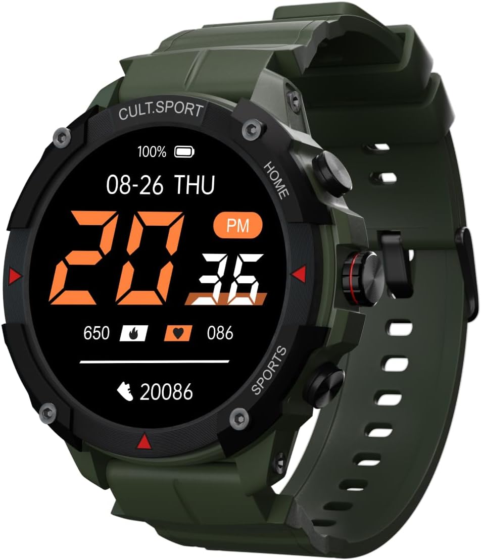 CULTSPORT Ranger Xr 1.43" Amoled Outdoor Rugged Smartwatch for Men, 850 ...