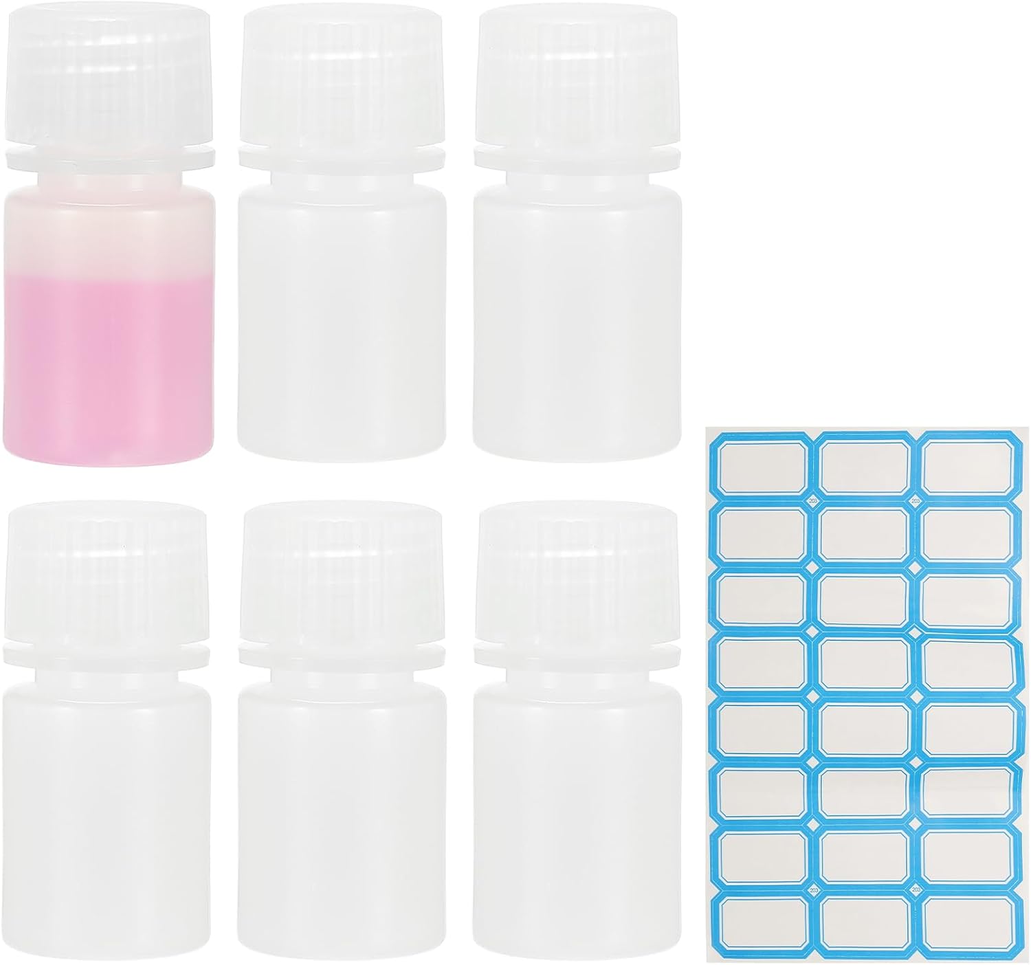 Amazon.com: PATIKIL 6Pcs Plastic Reagent Bottles, 10ml Laboratory Grade ...