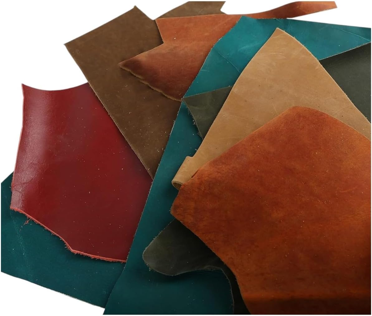 Amazon.com: Genuine Leather Scrap for Crafting – Full Grain & Cowhide ...