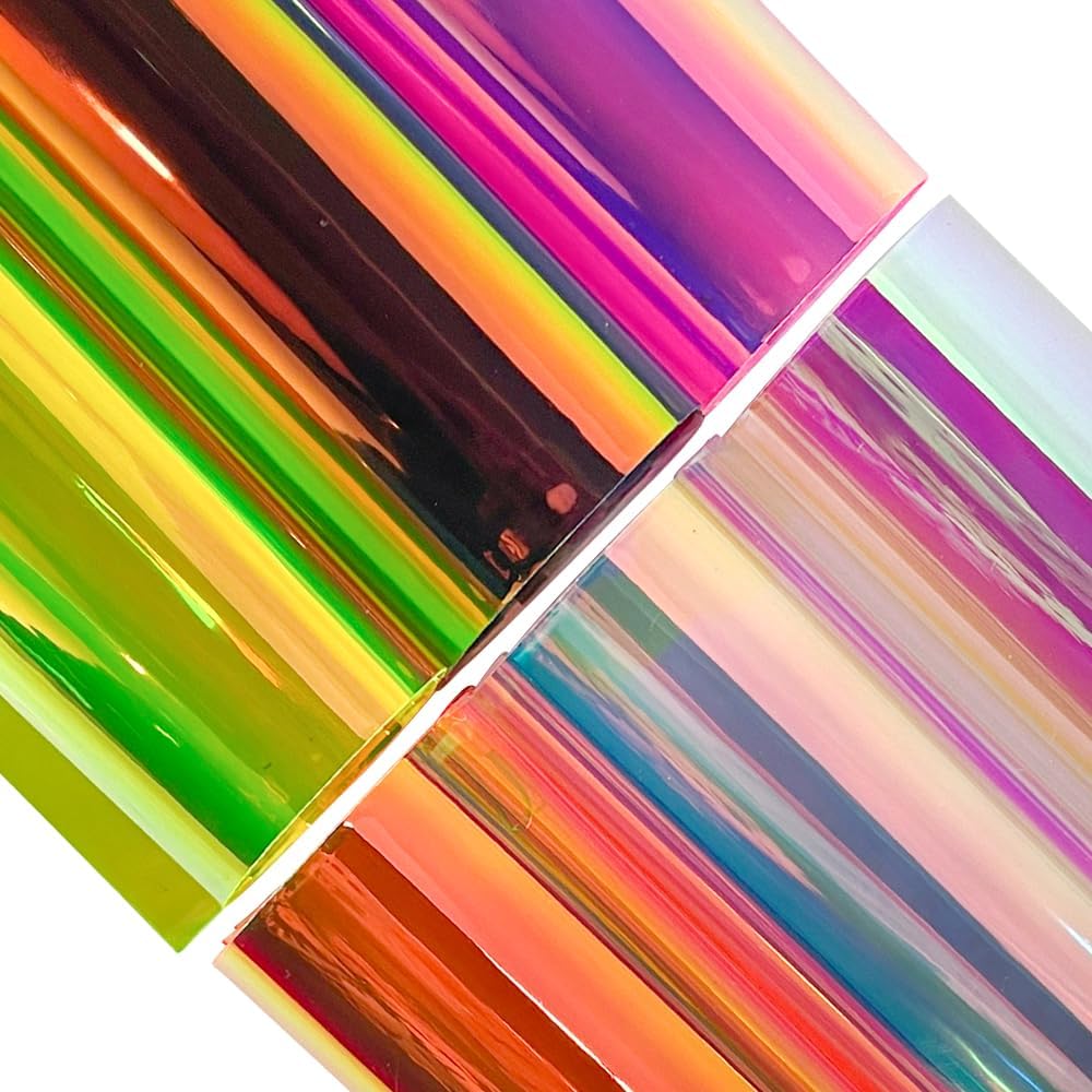Amazon.com: ONEART | 6pcs Transparent Iridescent Vinyl Sheets-8.2"×11.8 ...