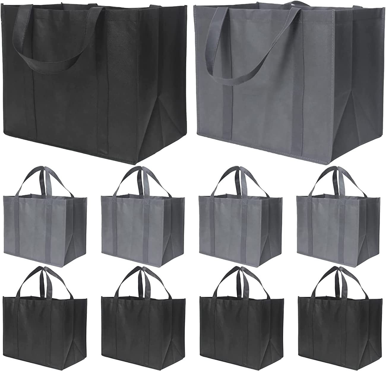 Reusable Grocery Shopping Bags 10 Pack Large Foldable Tote Bags Bulk ...