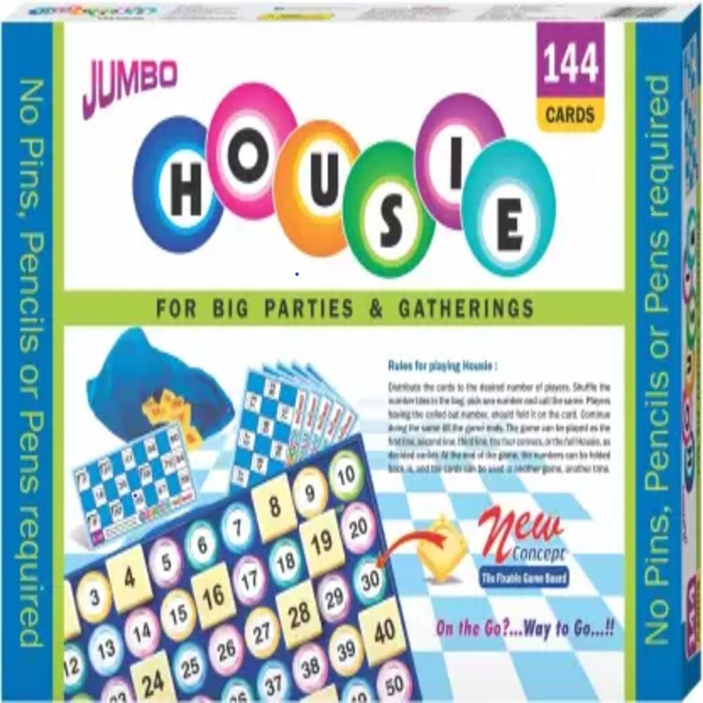 Buy Dr. Toy-Jumbo Housie Board Board Game - 144 Reusable Folding Cards ...