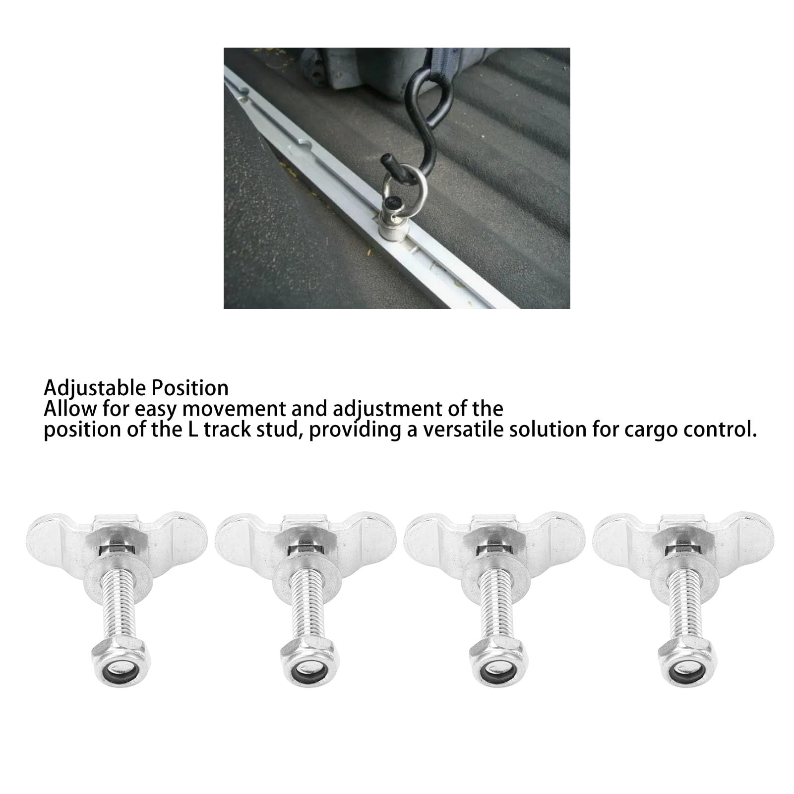 L Track Accessories 6PCS L-Track Double Lug Threaded Stud Nut Fitting ...