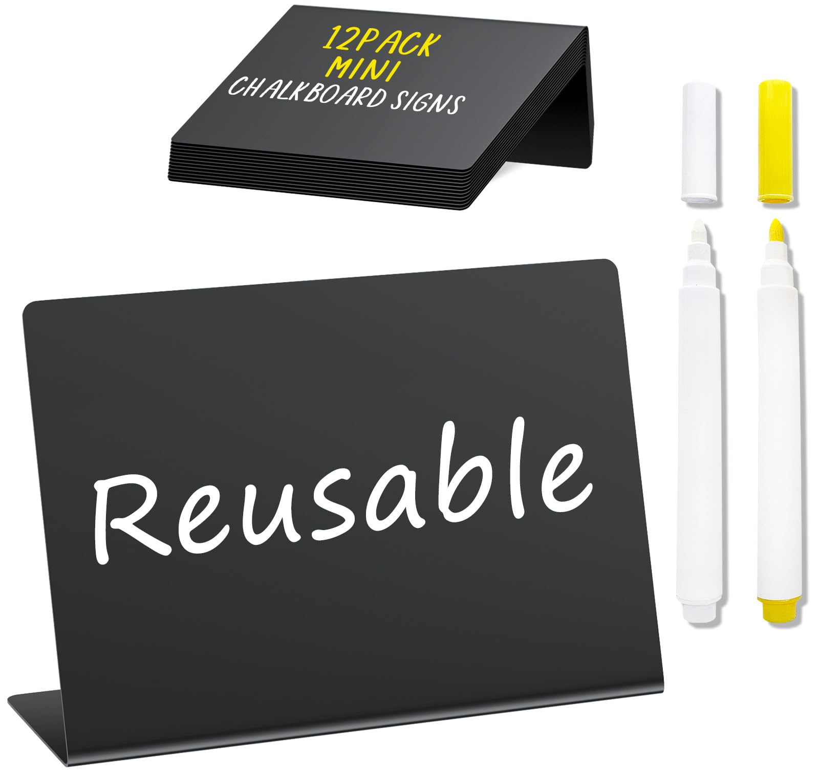 Snapklik.com : 12 Pcs 4x3 Small Food Labels For Party Buffet - Mini ...