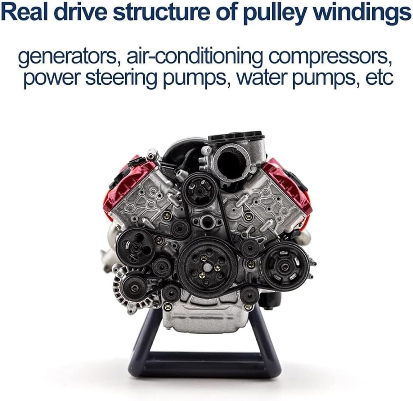 Adult Mechanical Model 1/6 Scale V8 Engine Model Kit - Realistic Metal ...