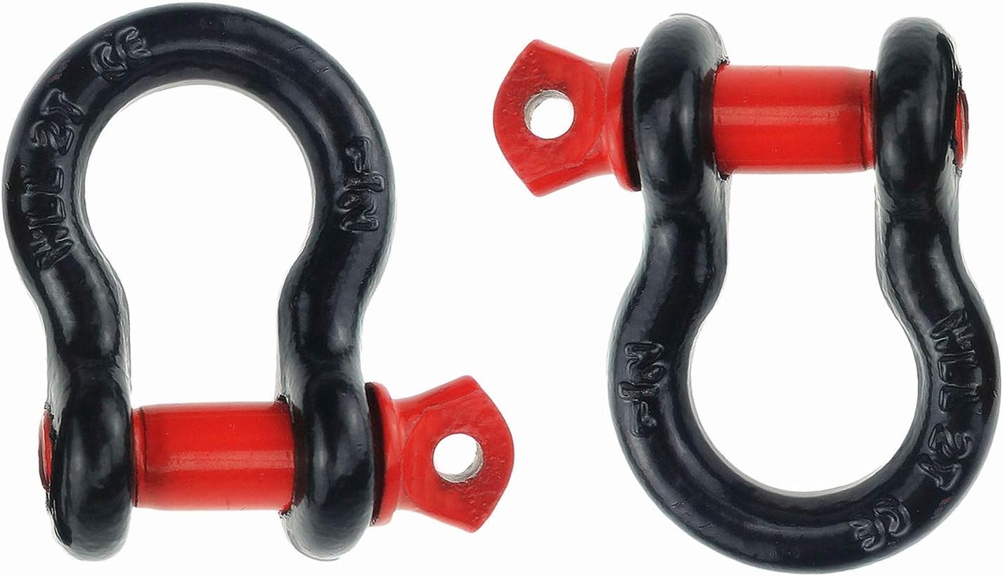 Amazon.com: Jamiikury 2 Pcs Shackles 1/2" D Ring Shackle 12 Ton (26,455 ...