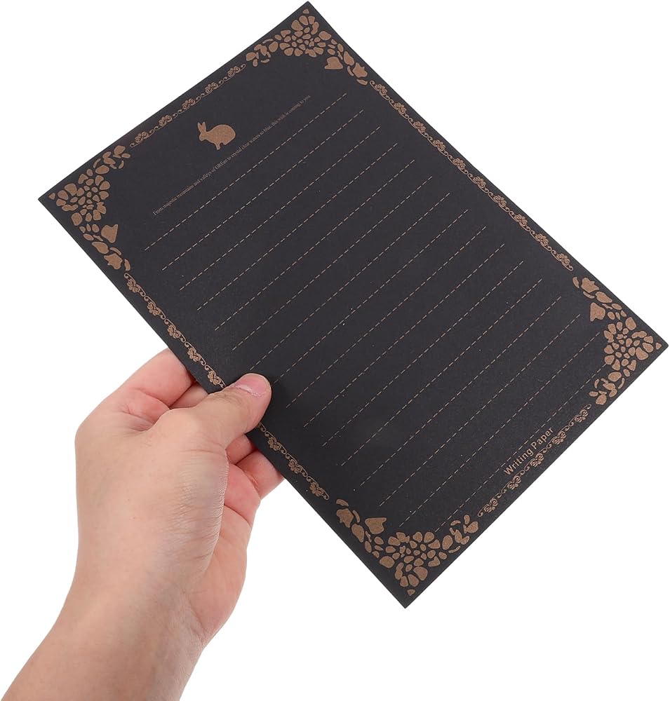 50 Sheets Black Lined Letter Paper Letter Writing Thailand | Ubuy