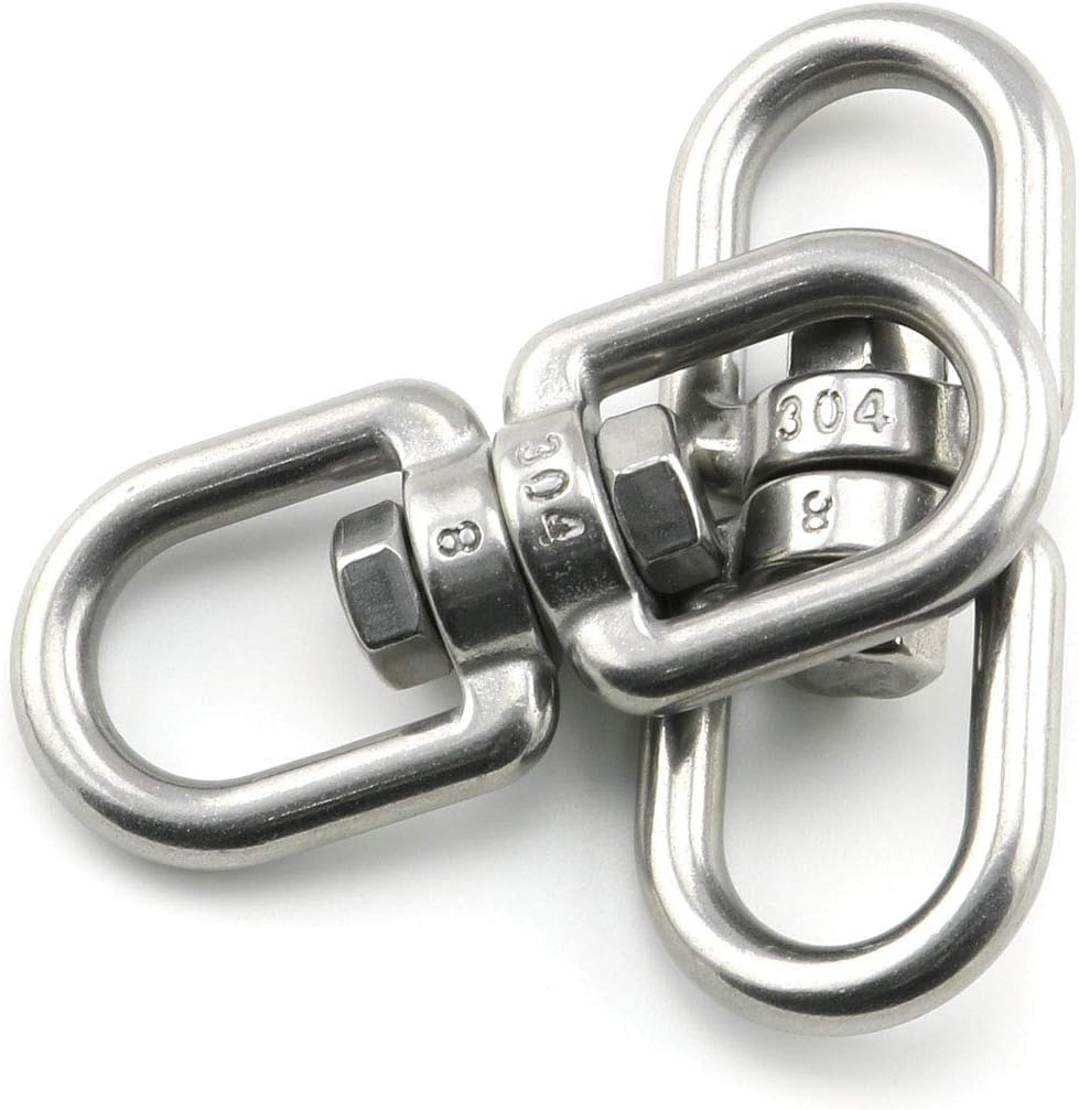 Amazon.com: LBKYJ 10Pcs M6 Swivel Eye Hook Double Ended Eye-Eye Chain ...