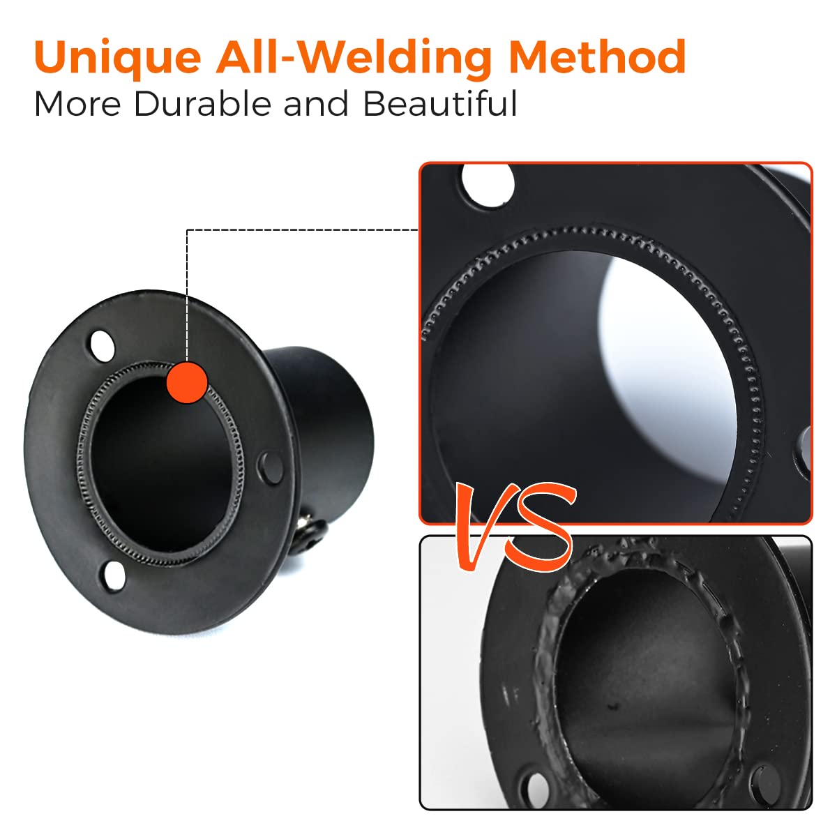 Snapklik.com : KOVOSCH 2 Pack Stainless Steel Closet Rod Brackets, 1 ...