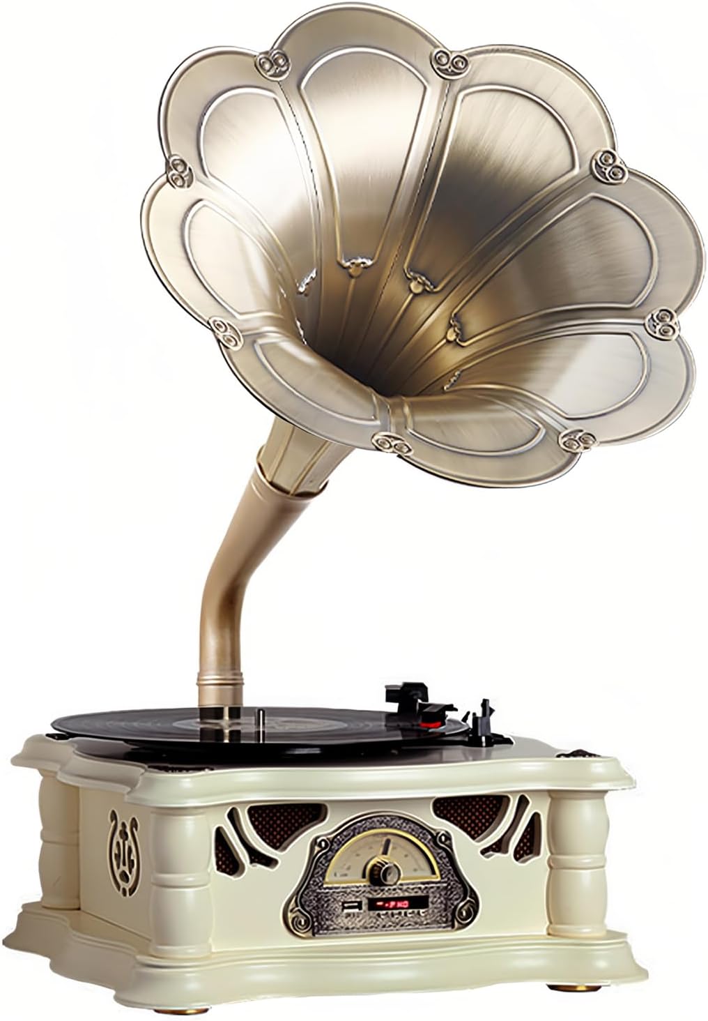 Amazon.com: Gramophone Record Player Vintage,Retro Phonograph Vinyl Record Player,Horn Vinyl ...